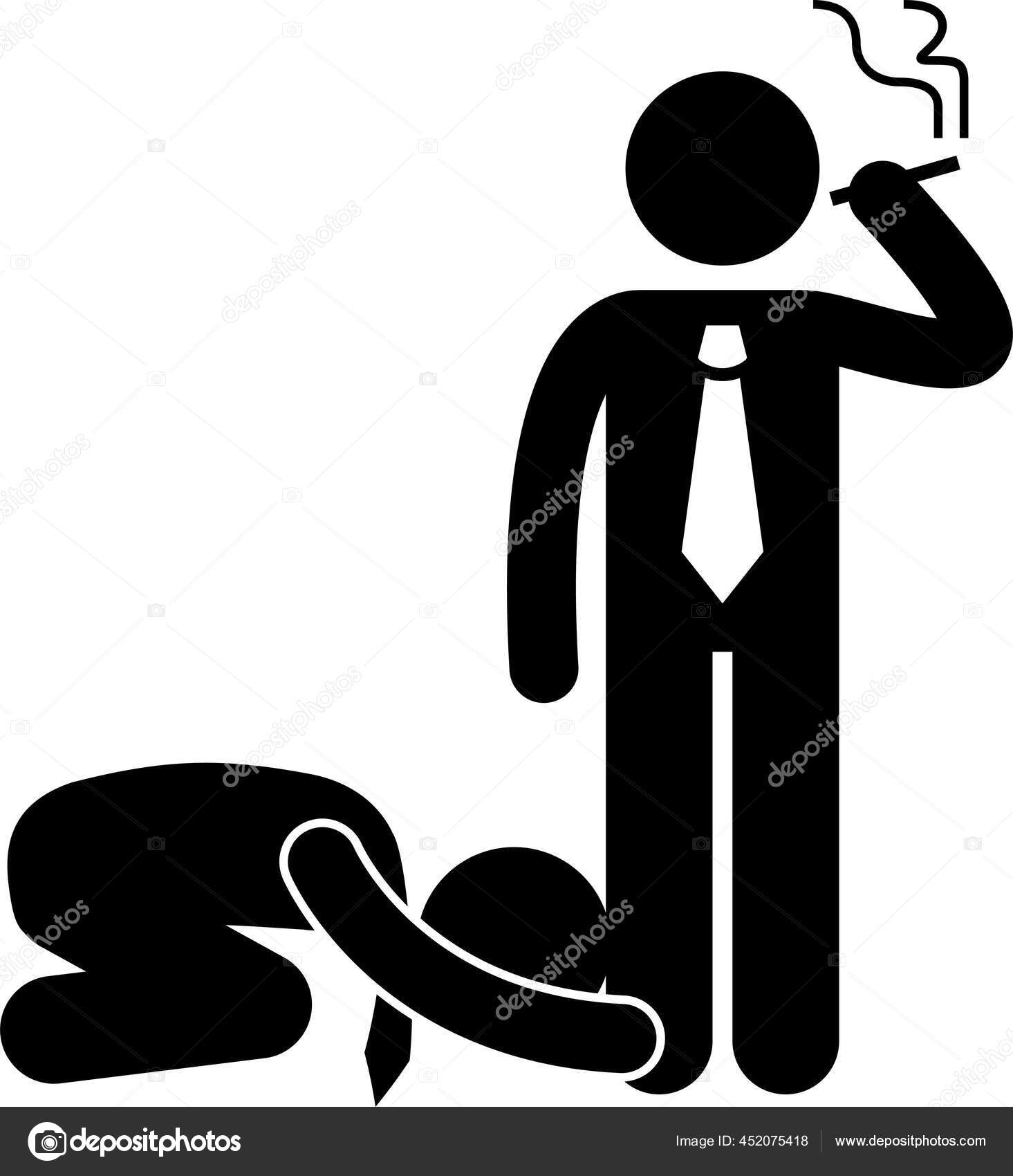 Business Bullying Backstab Competition Stick Figure Pictogram Icon ...