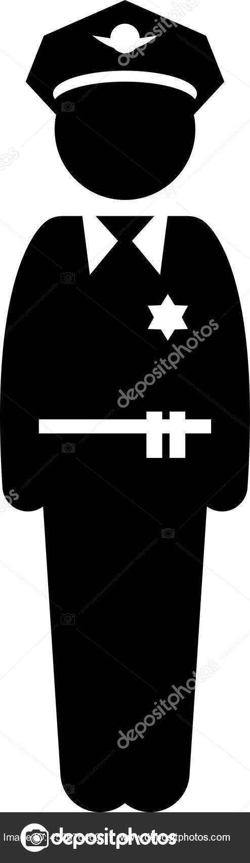 Minimalistic Vector Illustration Police Concept Stock Vector Image by ...