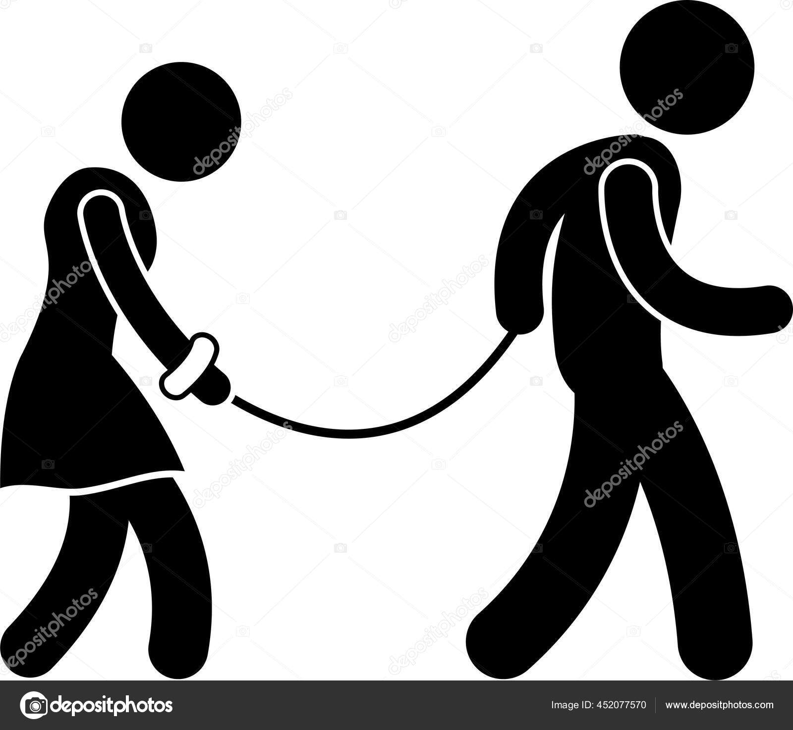 Minimalistic Vector Illustration Prostitute Pimp Concept Stock Vector ...