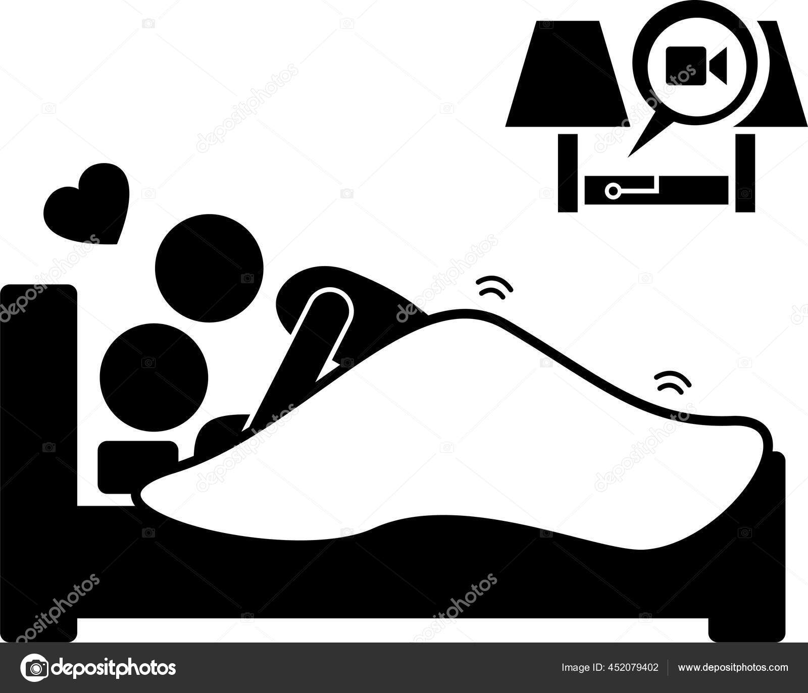 Hidden Spy Camera Secret Video Recording Stick Figure Pictogram Icons ...