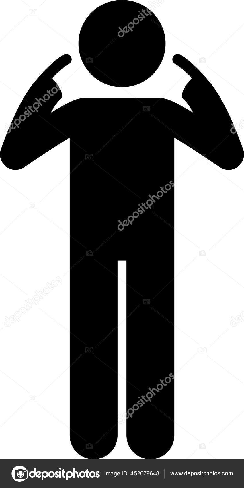 Stick Figures Person Pointing Finger Stick Figure Showing Man Pointing ...
