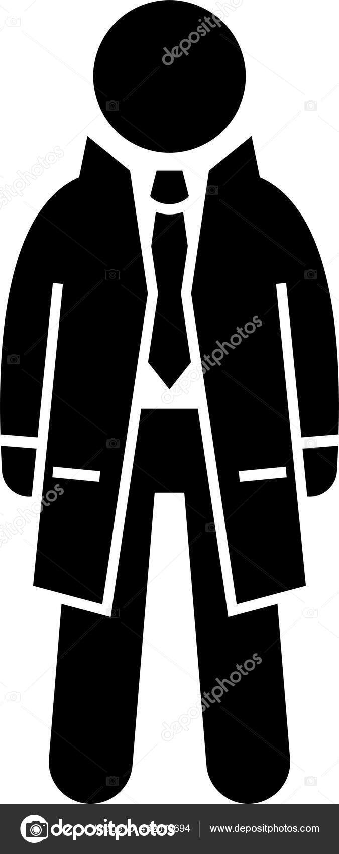Men Jackets Coats Stick Figures Depict Set Different Types Jackets ...