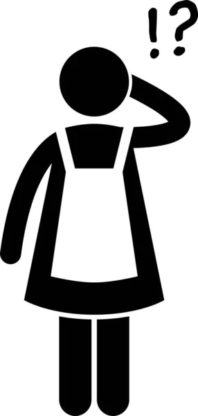 Liten Flicka Stående Poser Känslor Känslor Och Handlingar Stick Figurer ...