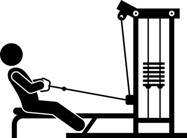 Back Building Exercises Muscle Building Stick Figure Pictograms ...