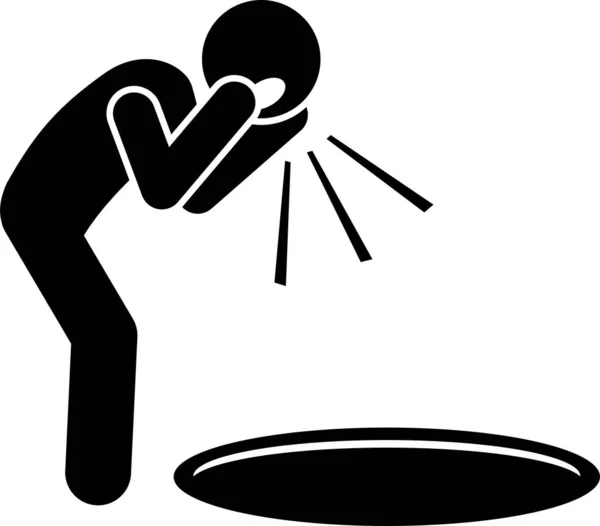 Stick Figure Pictogram Icons Depicting Hyperventilation Overbreathing Overexert Exhaustion ...