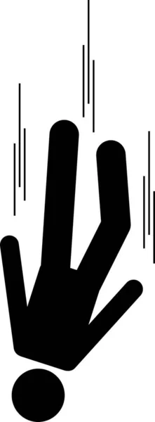 Man Falling Felling Pictogram Shows Person Fall Knock Different Parts ...