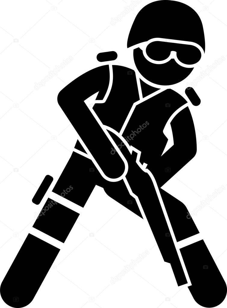 SWAT Special Weapons and Tactics Icons. Stickman pictogram set depicts ...