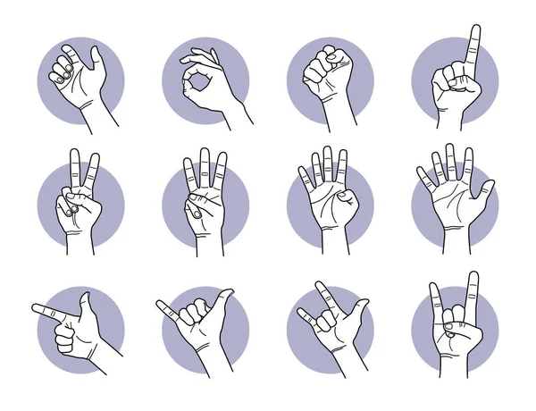 Rude Offensive Hand Gestures Fingers Illustrations Vulgar Insulting ...