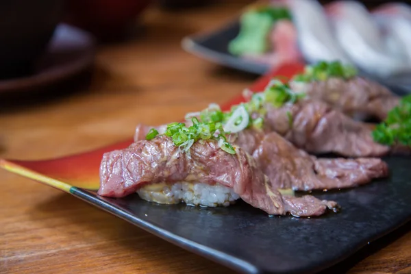 Wagyu beef sushi set — Stock Photo © zmkstudio #100898188 Wagyu beef sushi set — Stock Photo © zmkstudio #100898188