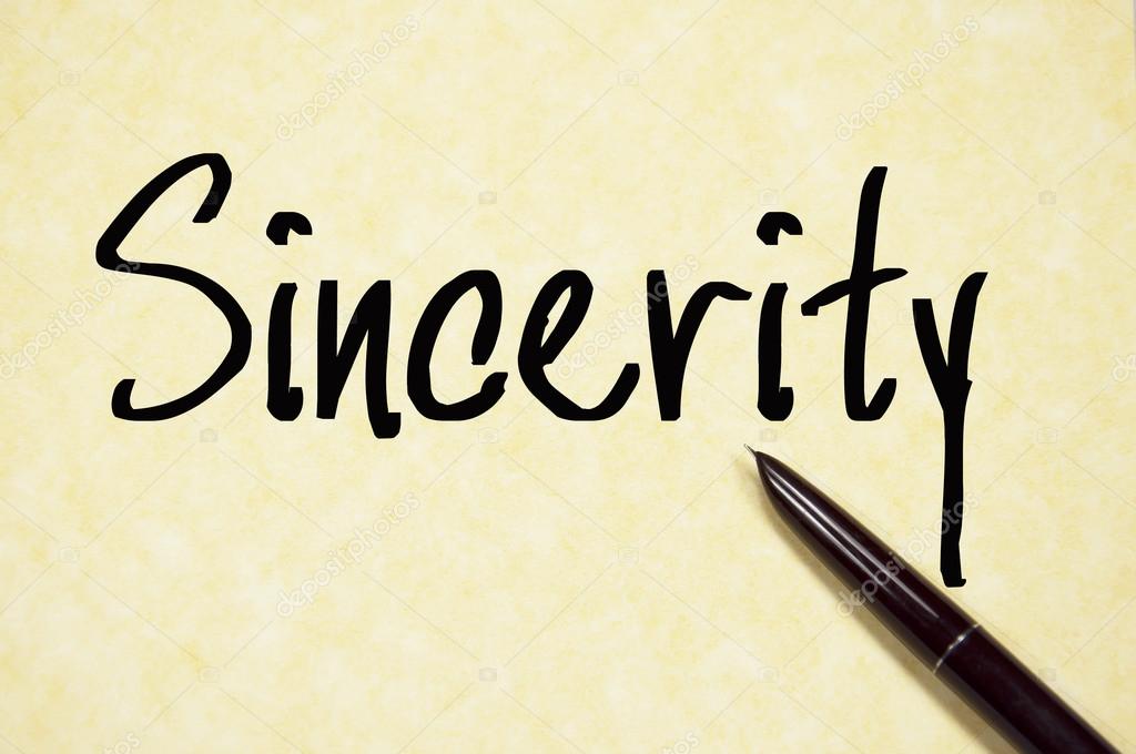 Sincerity word write on paper — Stock Photo © flytosky11 #79686462