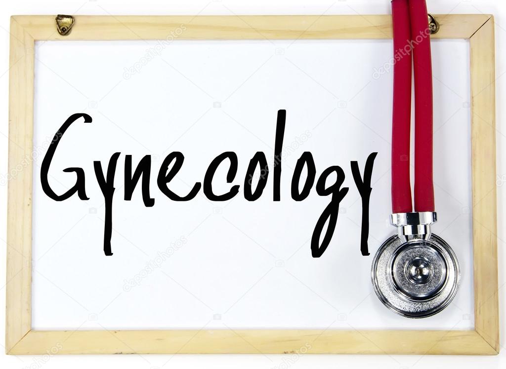 Gynecology word write on blackboard — Stock Photo © flytosky11 #81733920