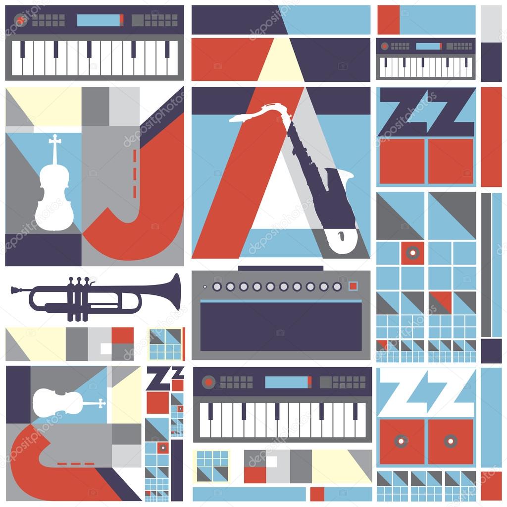 Vector jazz music poster for background and layout design Stock Vector ...