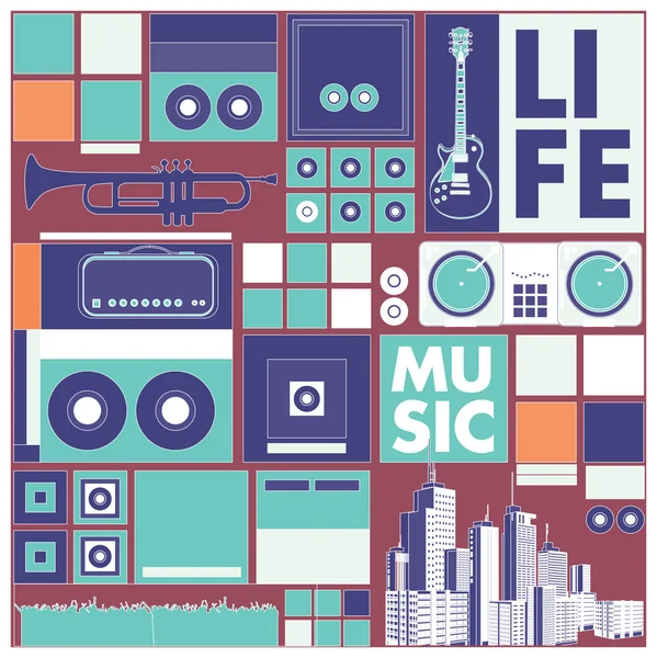 Vector music for life background and pattern Stock Vector Image by ...