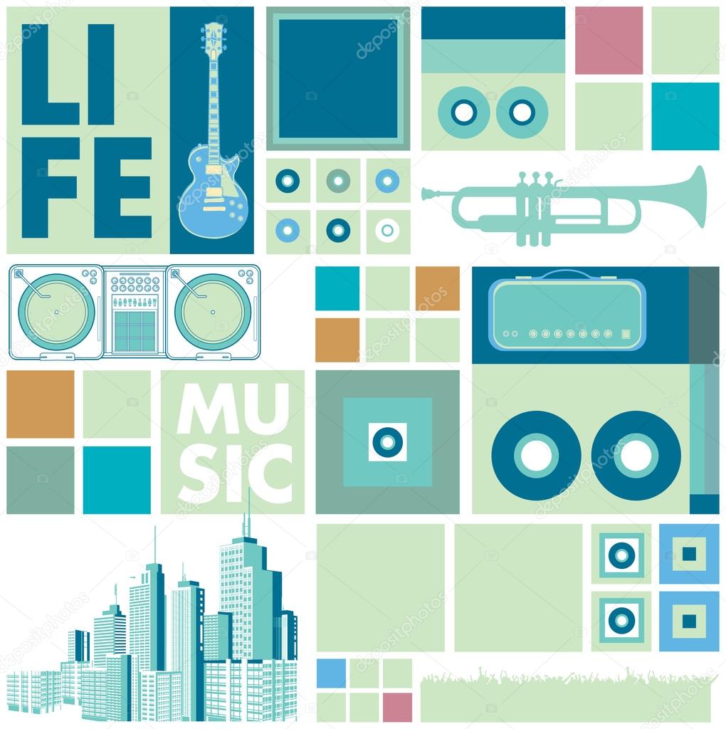 Vector music for life background and pattern Stock Vector Image by ...