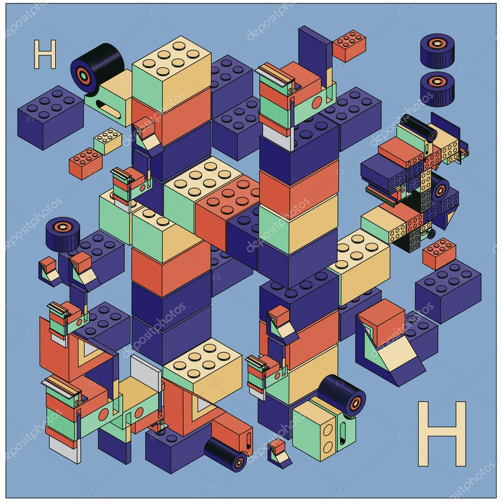 3D Vector Alphabet letter H Stock Vector by ©rebermant 77597746