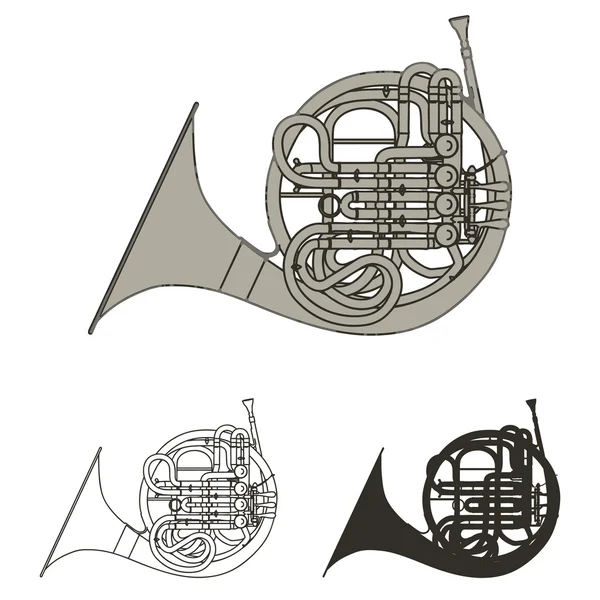 French Horn Coloring Page