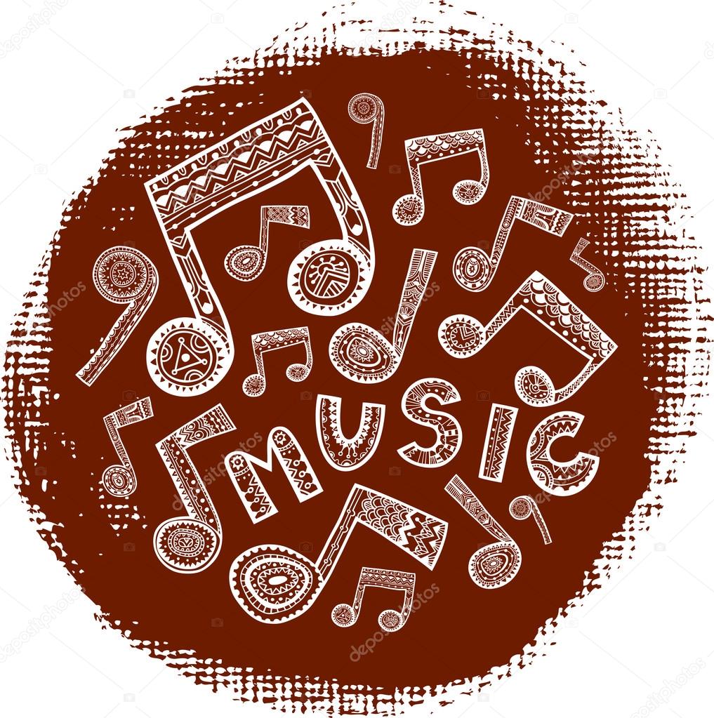 Textured music circle Stock Vector Image by ©sonyara #70675531