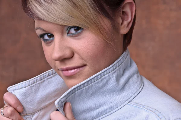 Black and white beautiful 20 something year old female portrait Stock ...