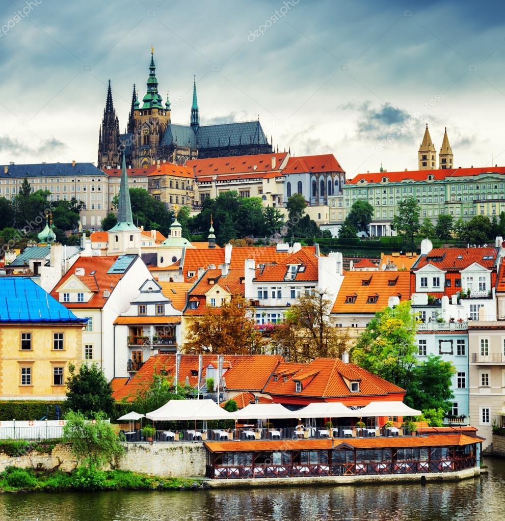 Lesser Town and Castle District (Hradcany) in Prague — Stock Photo ...