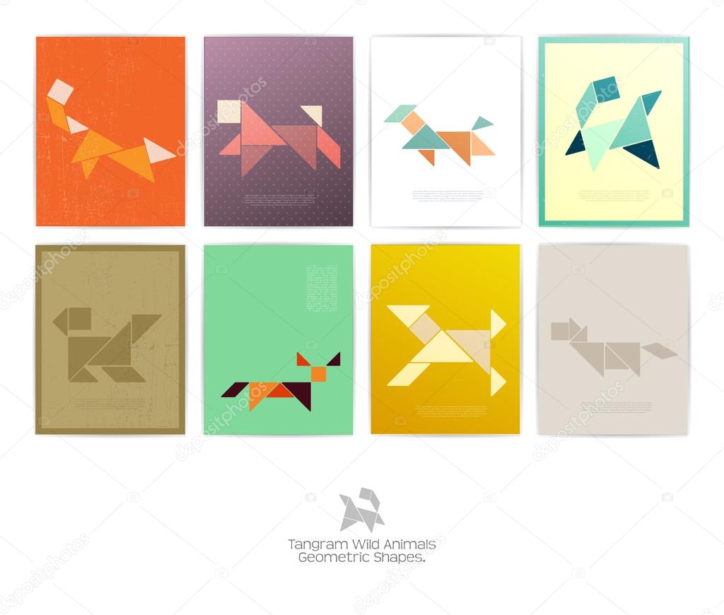 Set of eight tangram animals Stock Vector Image by ©aleabievsasha ...
