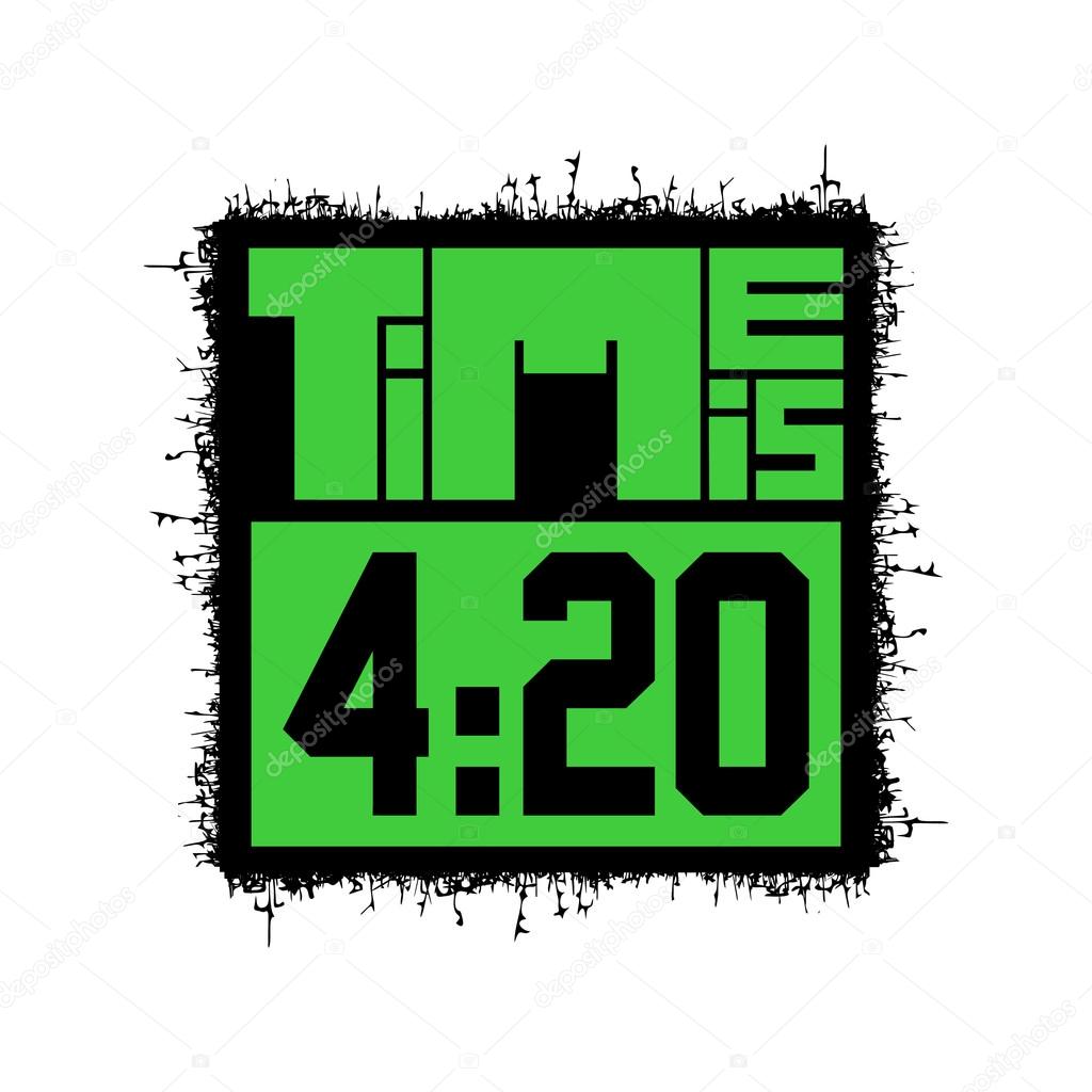 Tiempo es 420, banner vectorial vector, gráfico vectorial ...