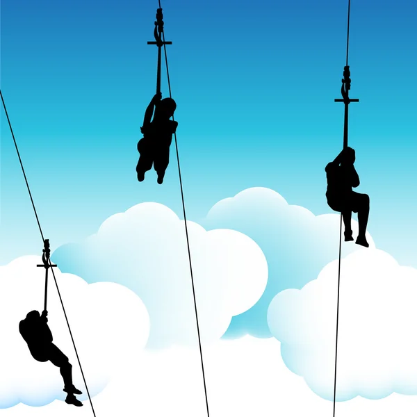 381 Zip line silhouette Vector Images, Zip line silhouette ...