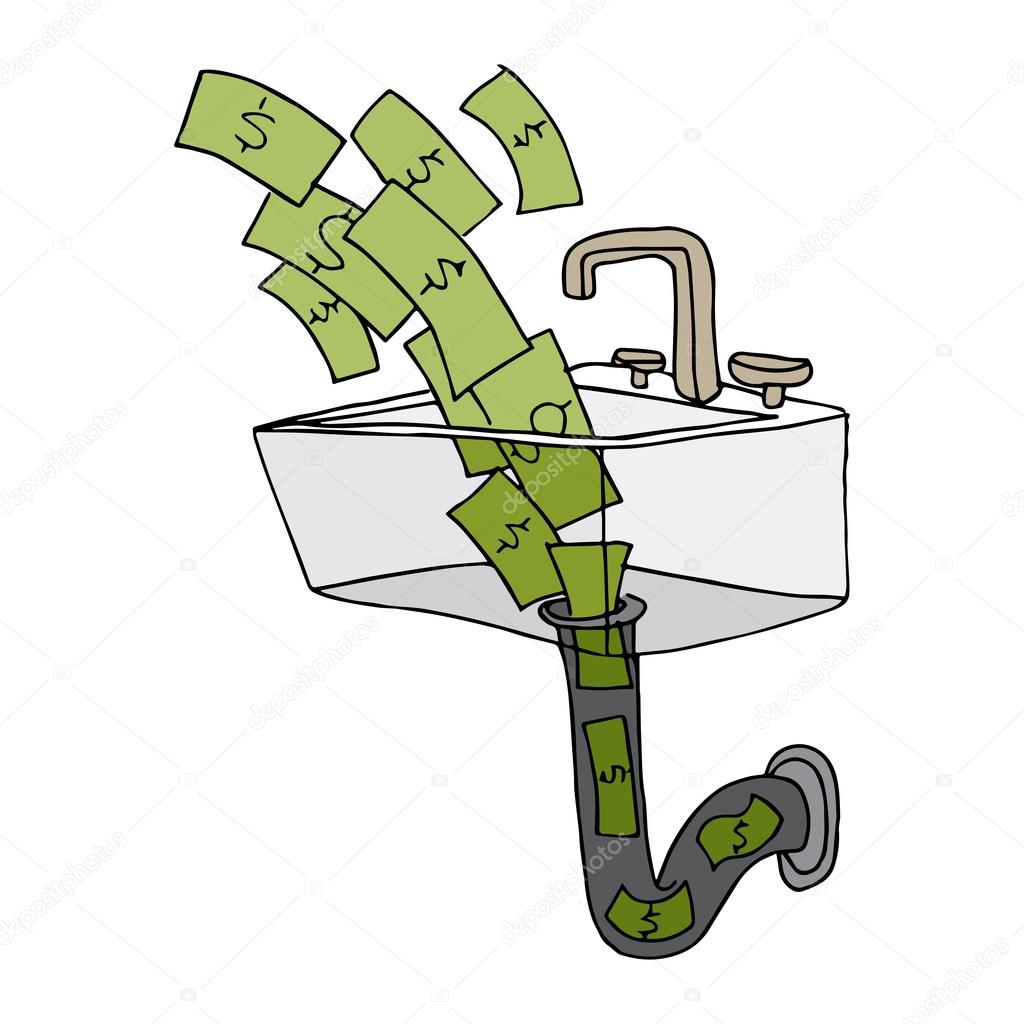 Money Going Down The Drain Stock Vector Image by ©cteconsulting #61581163