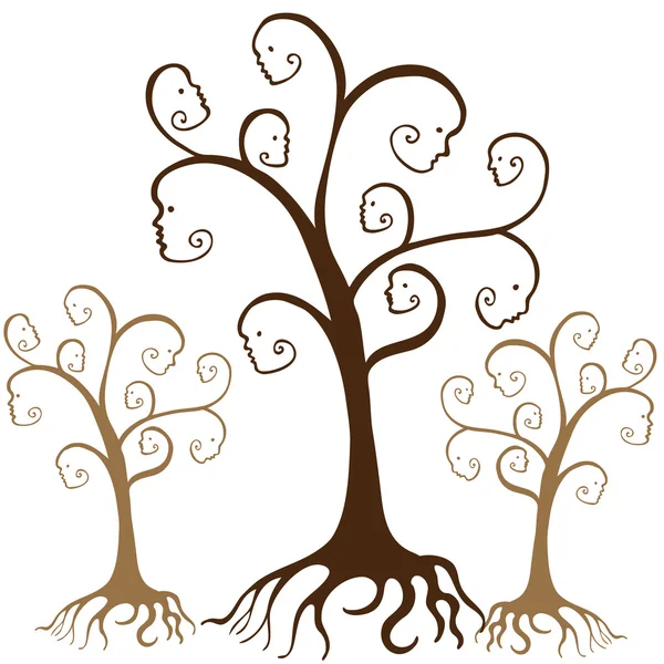 Tree faces Vector Art Stock Images | Depositphotos