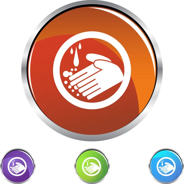 Handwashing Soap Cleanng Hands Button Stock Vector Image by ...