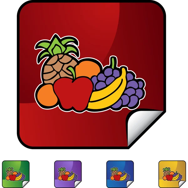 Fruit icon button — Stock Vector © cteconsulting #64129255