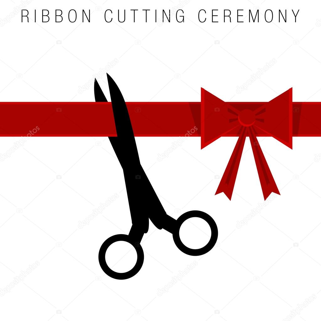 Ribbon Cutting Ceremony Clip Art 380+ Store Ribbon Cutting Stock