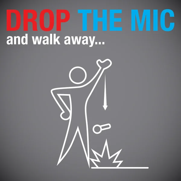 Drop the mic Vector Art Stock Images | Depositphotos
