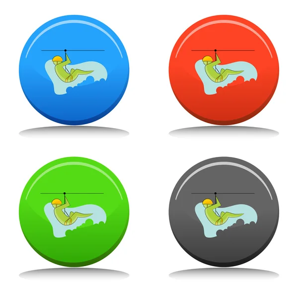 Zip Line Rider Icon Set — Stock Vector © cteconsulting #68375619