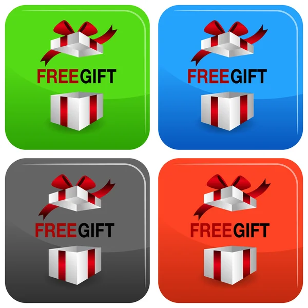 3d Free Gift Button Stock Vector Image by ©cteconsulting #68376809