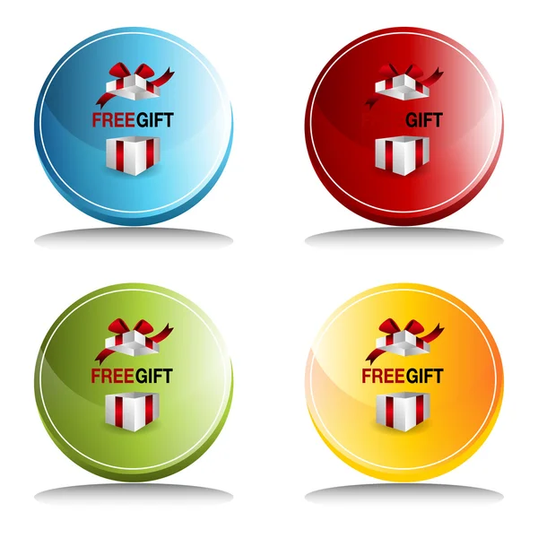 3d Free Gift Button Stock Vector Image by ©cteconsulting #68376809