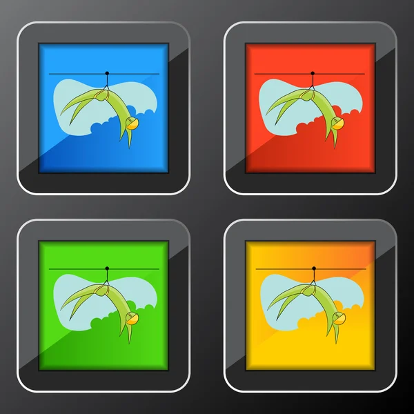 Zip Line Rider Icon Set Stock Vector Image by ©cteconsulting #68375595