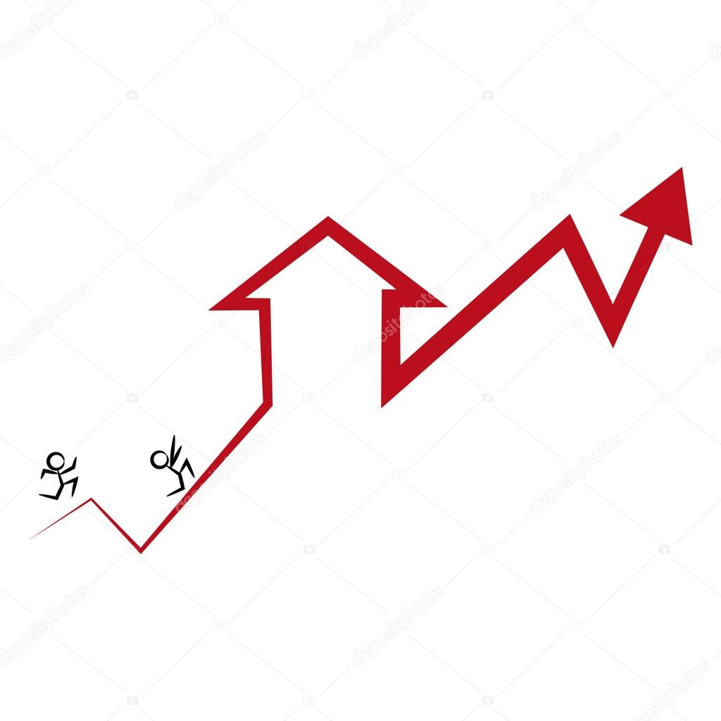 Rising Home Prices Icon — Stock Vector © cteconsulting #79856456