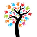 Colorful solidarity hand tree Stock Vector by ©cienpies 27643161