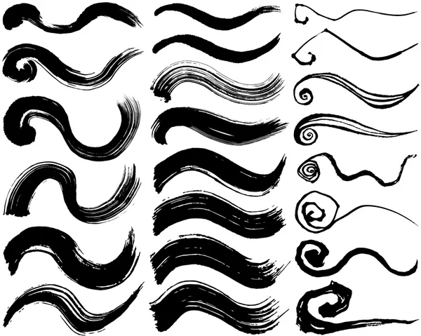 Brush stroke waves. Stock Illustration by ©lalan33 #45421343