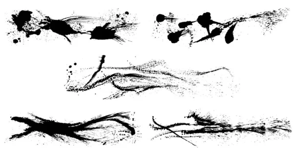 Set Ink Splash Backgrounds Brush Stroke Illustration Stock Vector by ...