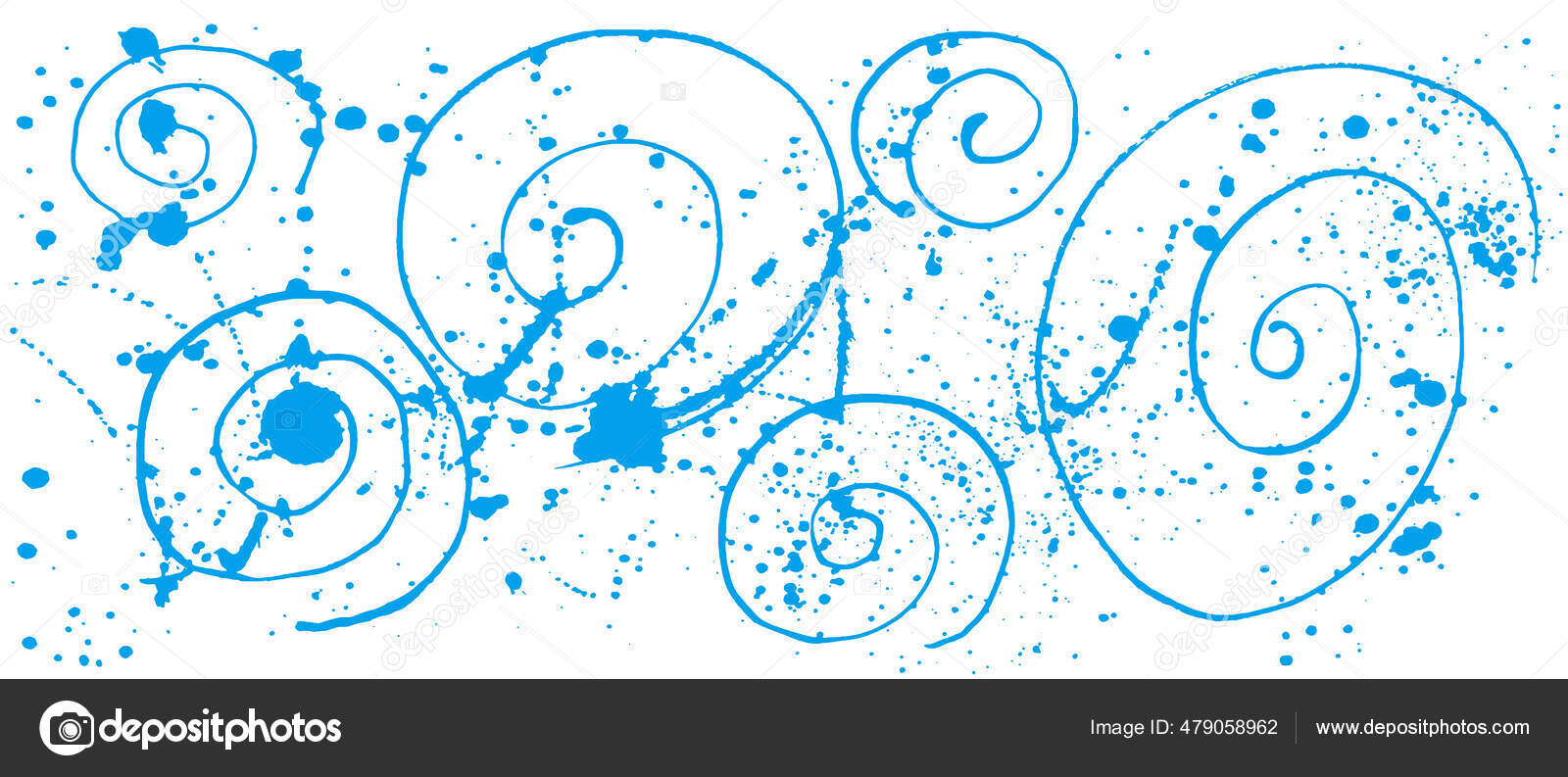 Whirlpool Wave Splash Brush Stroke Wave Stock Vector by ©lalan33 479058962