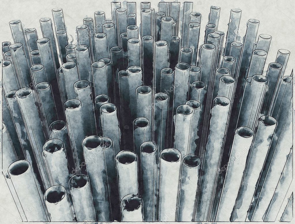 Abstract cylinder digital painting Stock Photo by ©Jezper 111008296