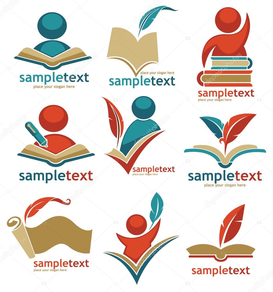 Book, reading, education, signs, symbols and logo Stock Illustration by ...