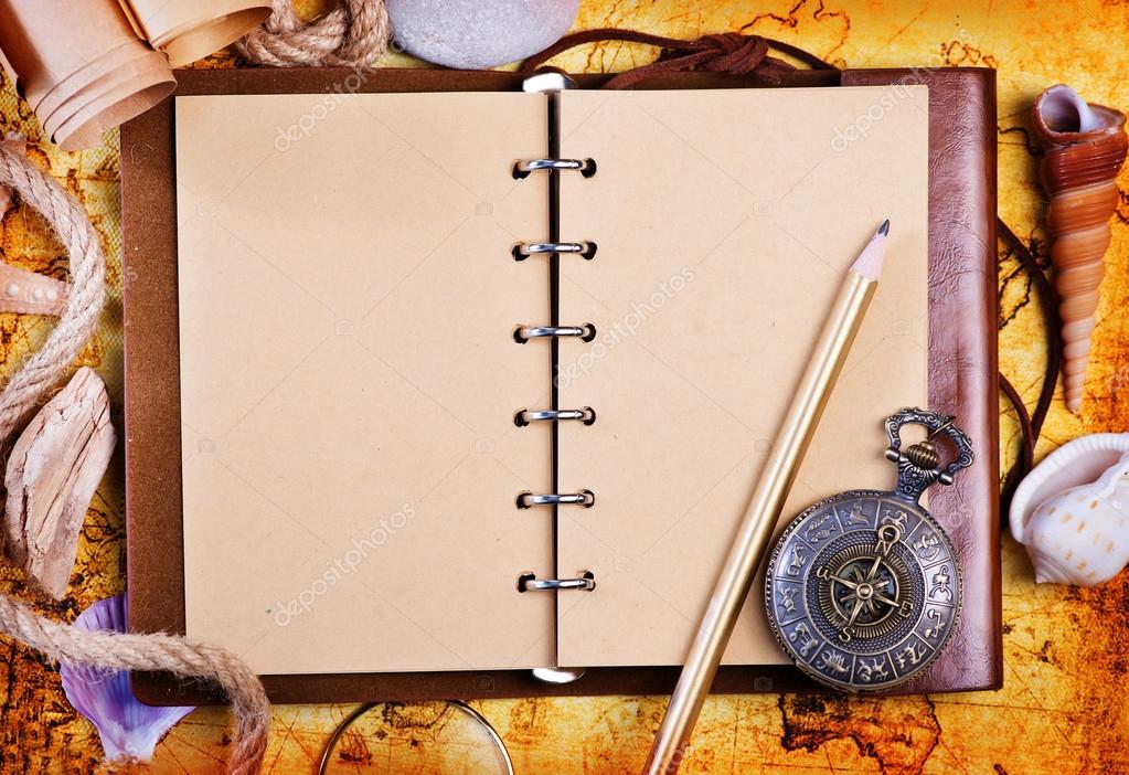 Old objects on map — Stock Photo © tycoon #102291410