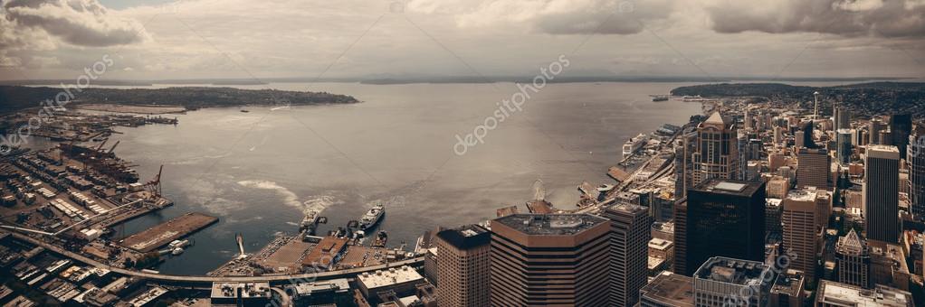 Seattle rooftop panorama Stock Photo by ©rabbit75_dep 100437780