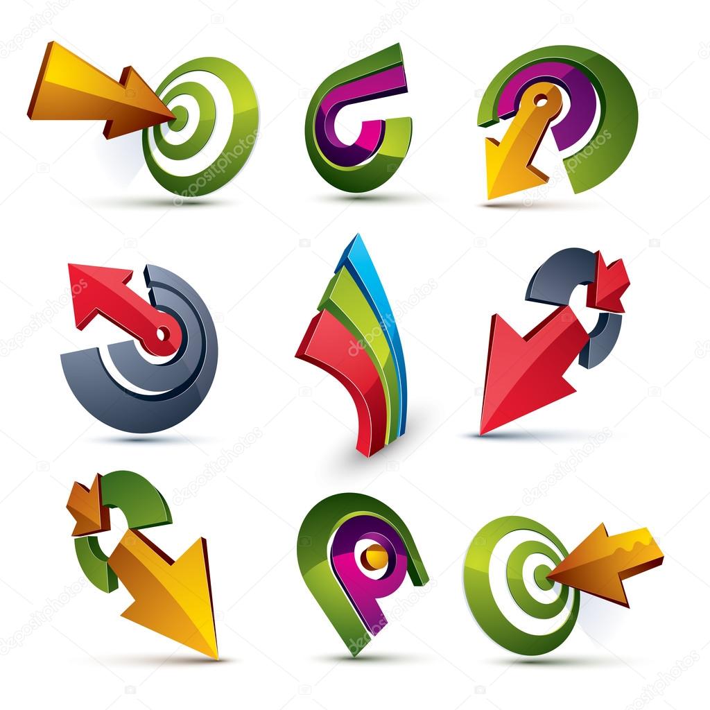 Vector abstract shapes Stock Illustration by ©Ostapius #106045352