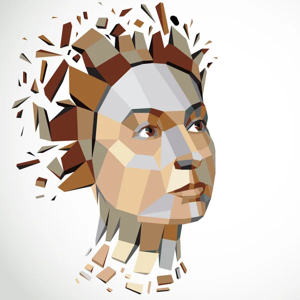 Low poly face Vector Art Stock Images | Depositphotos