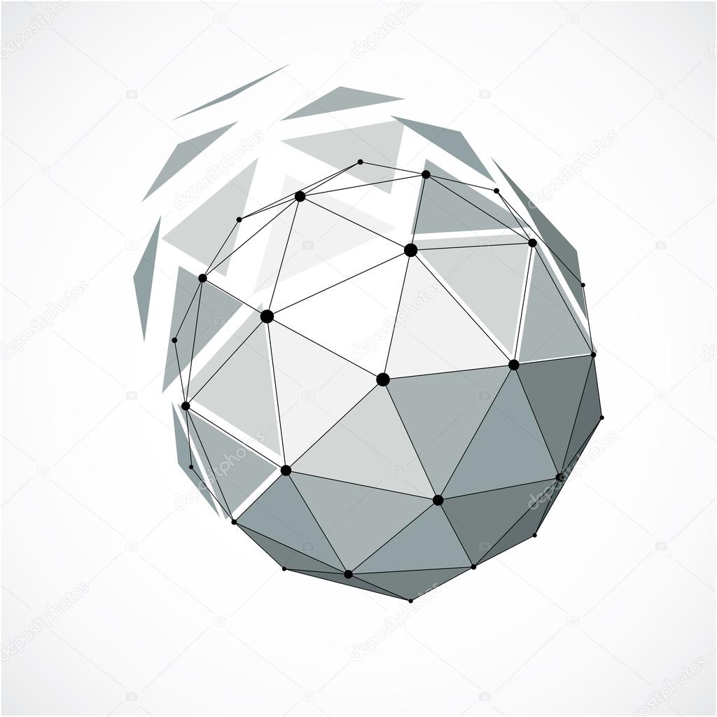 Spherical object with lines and dots Stock Vector by ©Ostapius 109401426