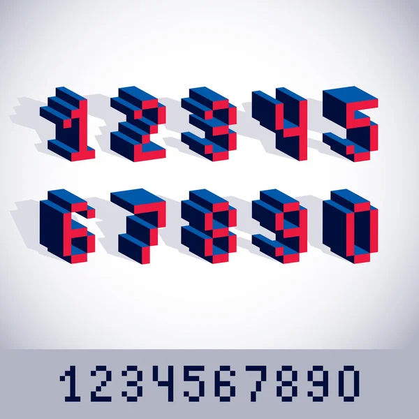 3d geometric numbers set. Stock Vector by ©Ostapius 58969127