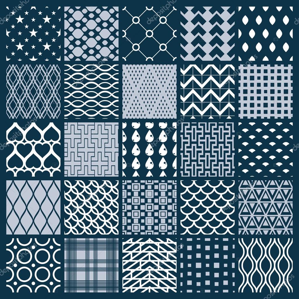 Monochrome seamless patterns collection Stock Vector Image by ©Ostapius ...